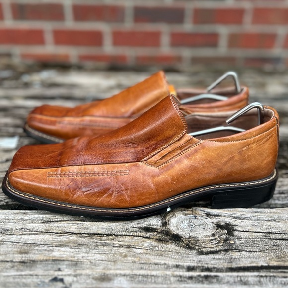 Fratelli Select | Shoes | Fratelli Select Brown Leather Slipon Square ...